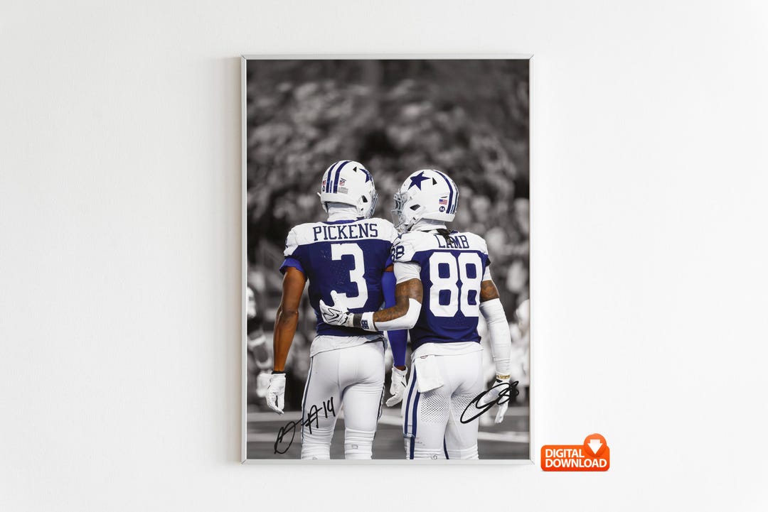 Ceedee Lamb Poster, George Pickens Poster, Signed Football Poster ...