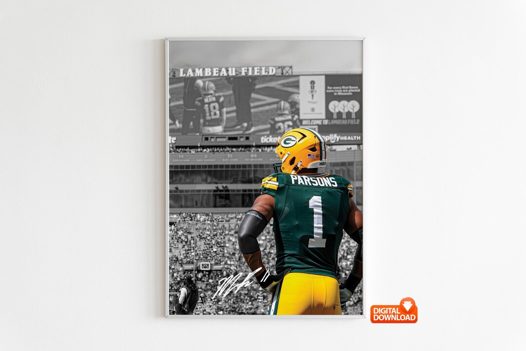Micah Parsons Poster, Signed Football Poster, Digital Download - Etsy