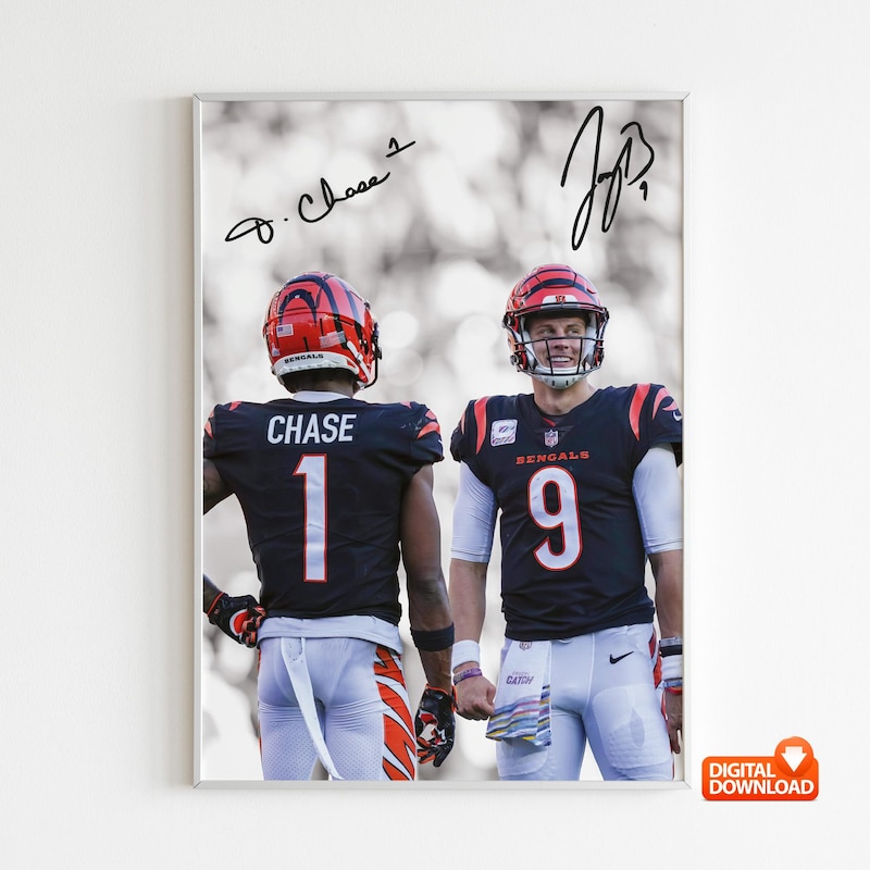Joe Burrow Football Signed - Etsy