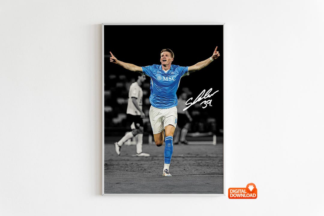 Scott Mctominay Poster Signed Football Poster, Digital Download - Etsy