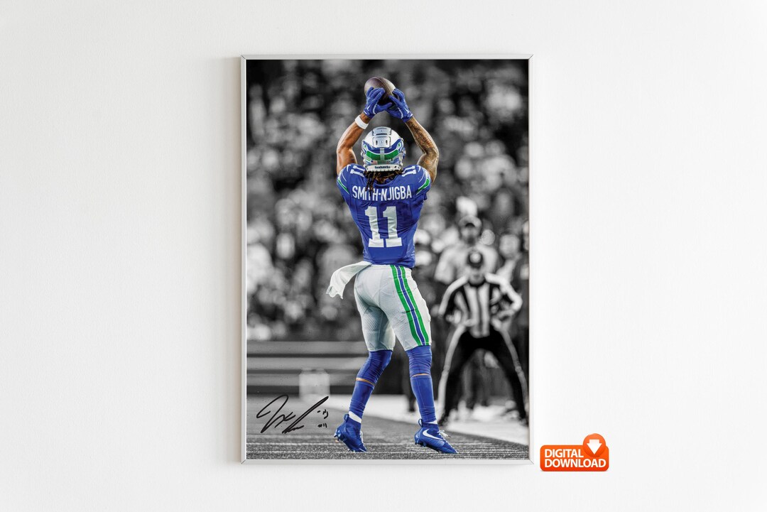 Jaxon Smith-njigba Poster, Signed Football Poster, Digital Download ...