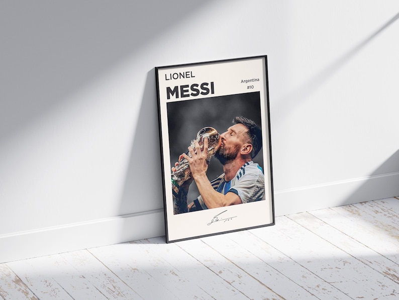 Lionel Messi Poster, Bedroom Decor, Wall Art, Home Decor, Sports Poster ...
