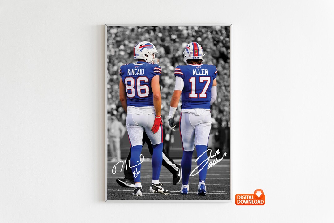 Josh Allen Poster,dalton Kincaid Poster, Signed Football Poster ...