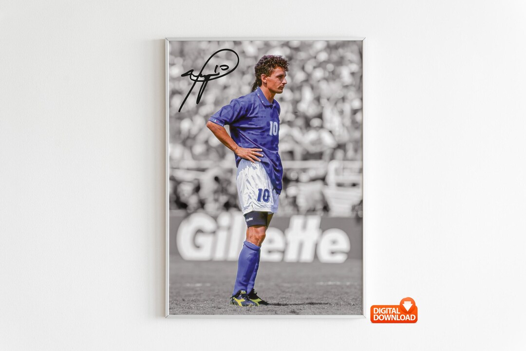 Roberto Baggio Poster, Bedroom Decor, Wall Art, Home Decor, Sports ...
