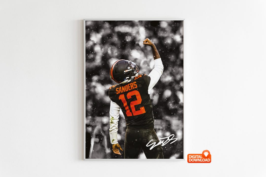 Shedeur Sanders Poster, Signed Football Poster, Digital Download ...