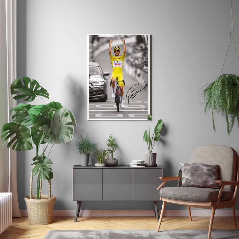 Tadej Pogacar Poster, Cycling Champion Bedroom Decor, Wall Art, Home ...