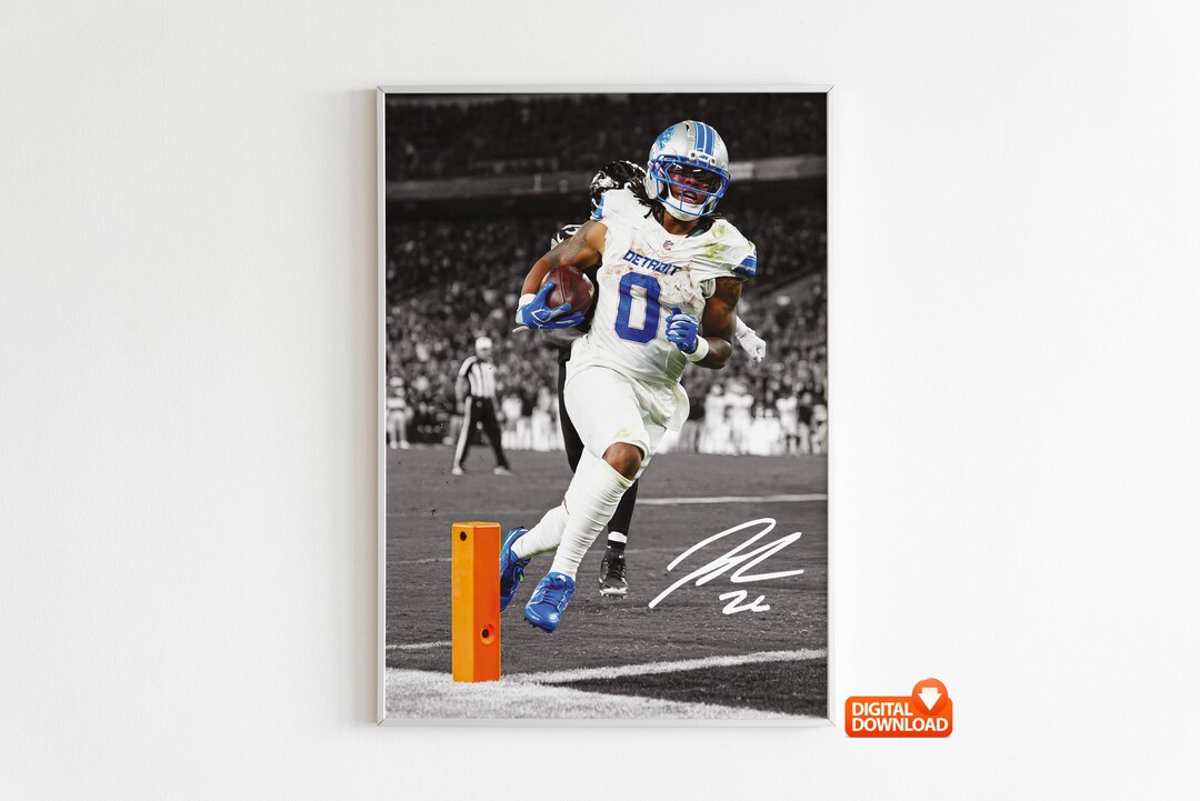 Jahmyr Gibbs Poster, Signed Football Poster, Digital Download - Etsy
