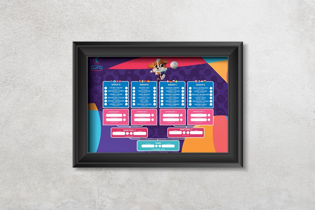 Women's Euros 2025 Wall Chart - Digital Print Football Calendar PDF ...