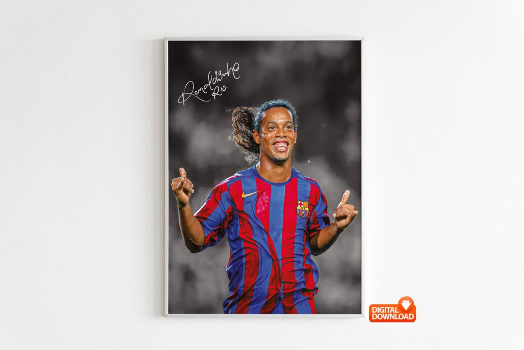 Ronaldinho Poster, Bedroom Decor, Wall Art, Home Decor, Sports Poster ...