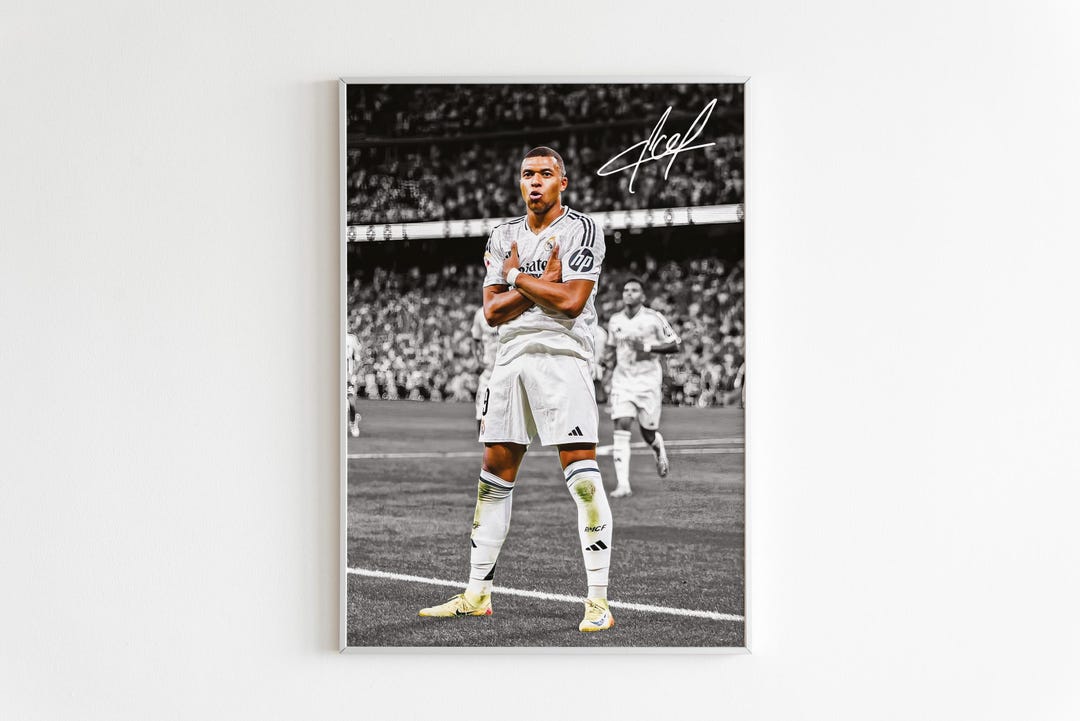 Kylian Mbappe Poster Bedroom Decor, Wall Art, Home Decor, Sports Poster ...