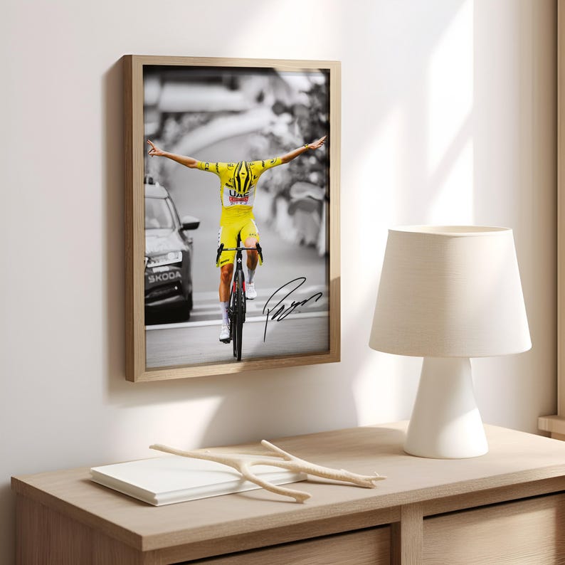 Tadej Pogacar Poster, Cyclist Signed Photo, Digital Poster - Etsy