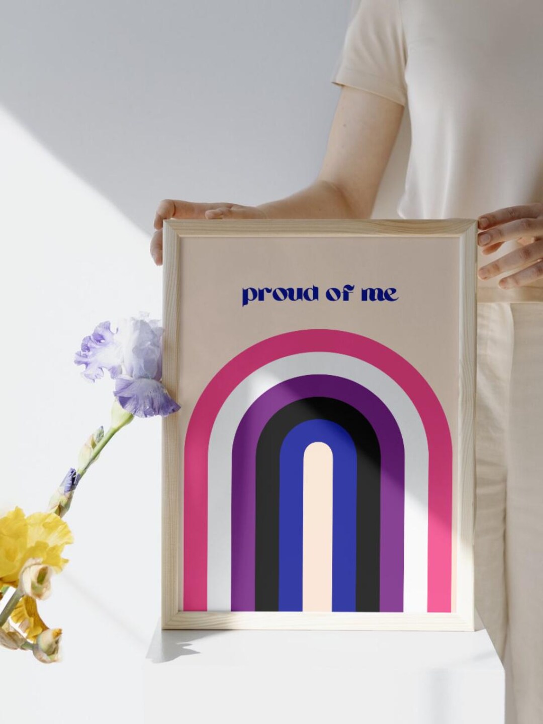 Genderfluid Self Love Print | Blue Quote Digital Art | Pride Wall Decor ...