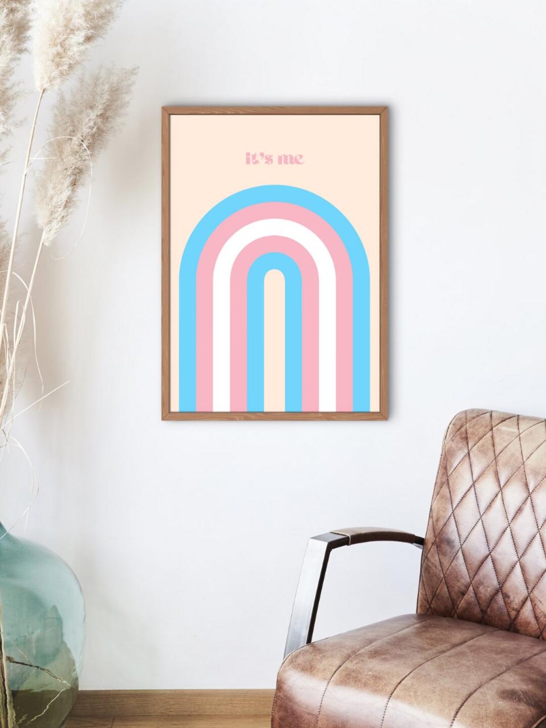 Transgender Self Love Art Pink Message Print Pride Rainbow Download - Etsy