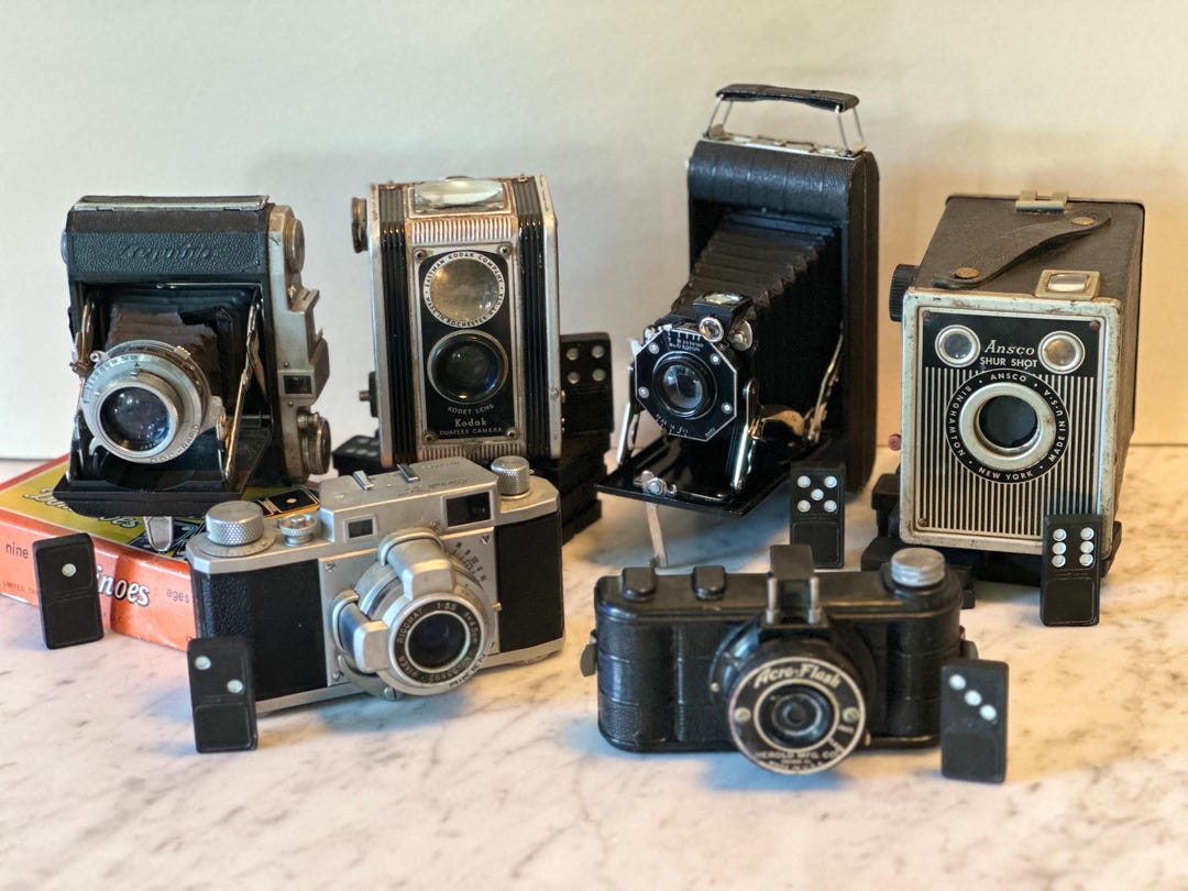 Antique Camera Collection – 1930s-50s Kodak, Ricoh, Zenobia, Ansco - Etsy