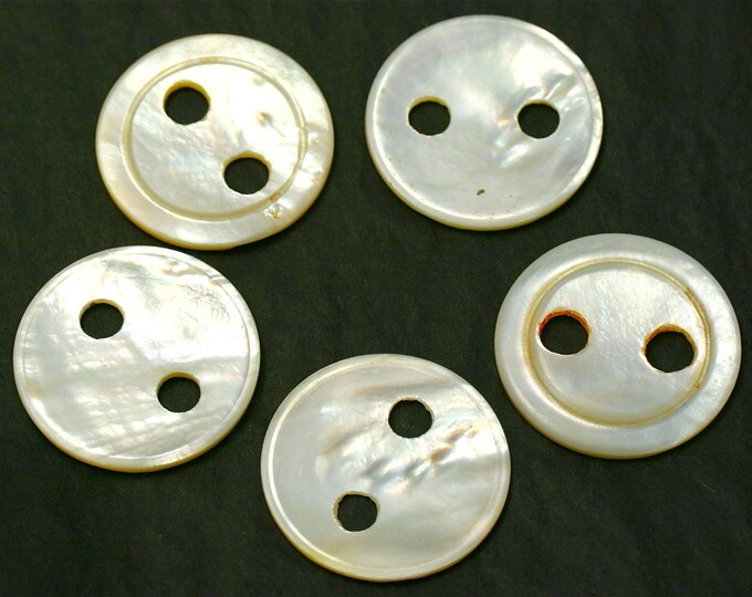5 Large Hole Pearl Ribbon Buttons Gift Package - Etsy