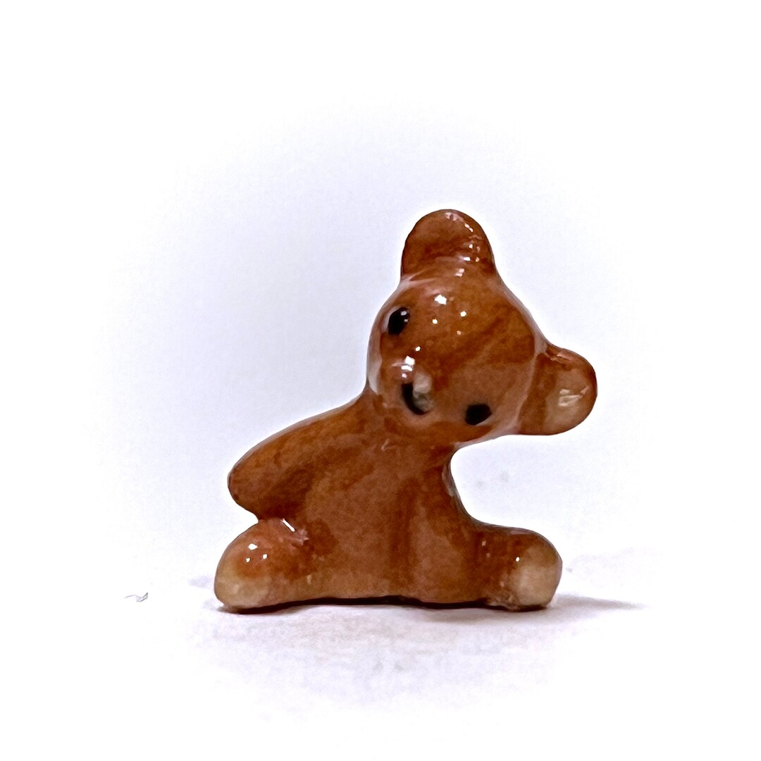 Teeny-tiny Teddy Bear Figurine Ceramic Mini by Hagen Renaker - Etsy