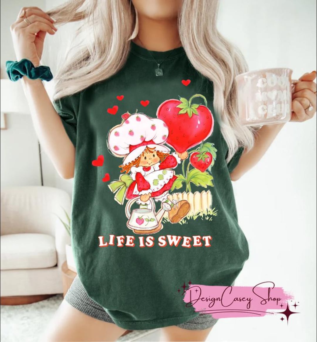 Strawberry Shortcake Life is Sweet Girls Slouchy T-shirt, Vintage Have ...