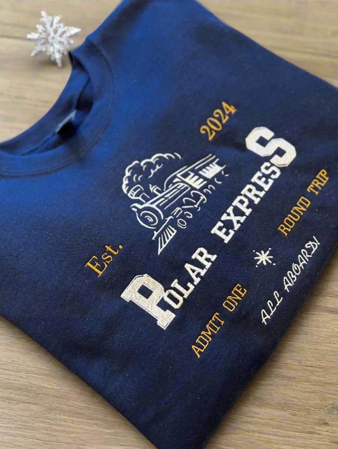 Polar Express Christmas Embroidered Sweatshirt, Polar Express Hoodie ...