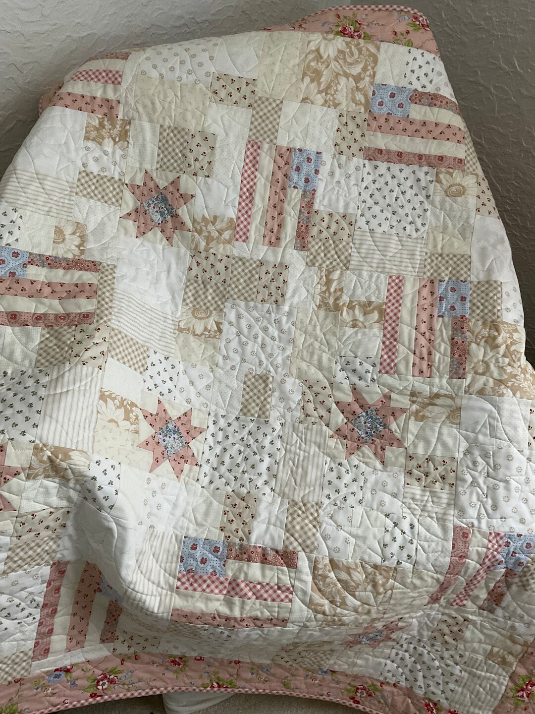 American Farmhouse Patchwork Quilt Kit - Etsy