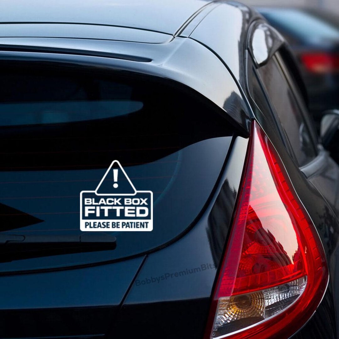 Black Box Fitted Car Sticker Vinyl Decal Young Driver Bumper Window ...