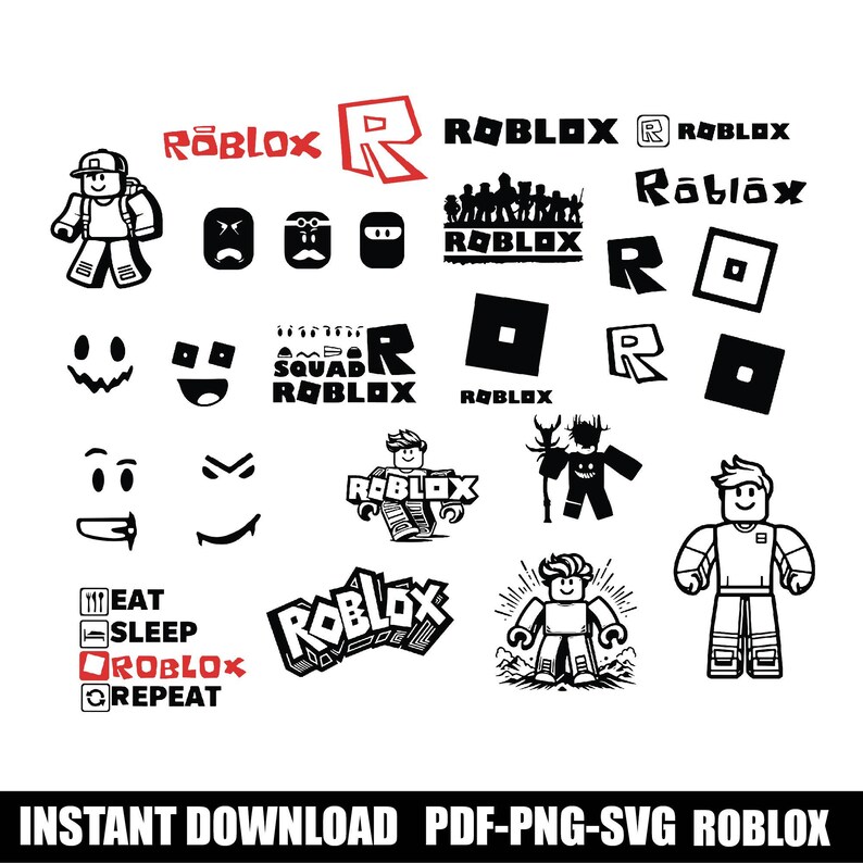 Roblox SVG Bundle,roblox Boy Svg,roblox Png, Gaming Svg,roblox Font ...