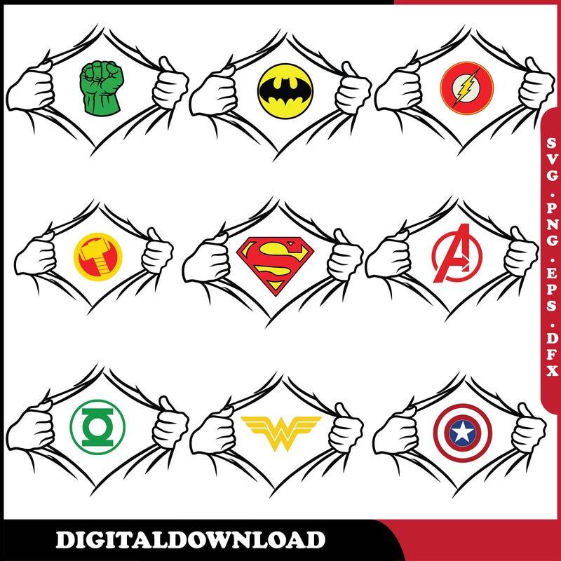 Superhero Logo Svg - Etsy