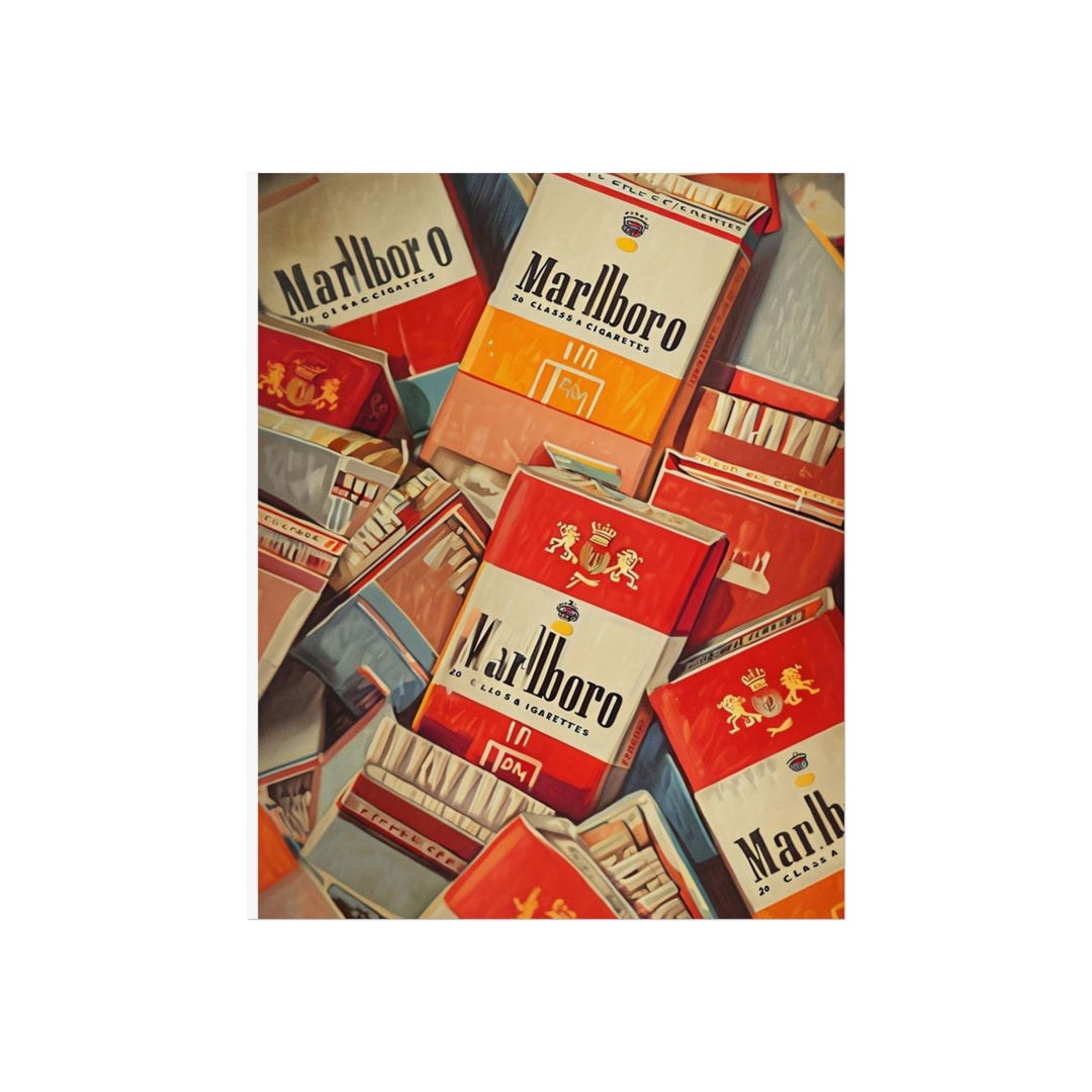 Vintage Retro Marlboro Fine Art Poster Print, Wall Decor, Home Decor ...