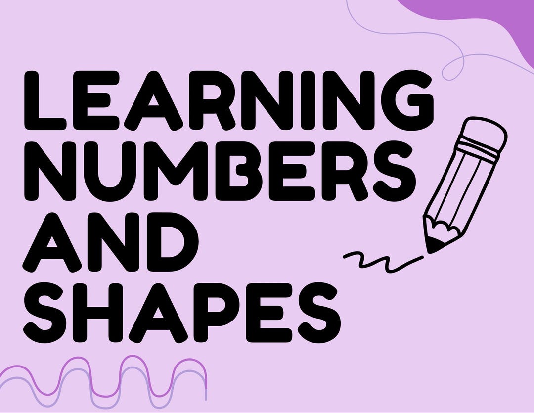 Preschool Learning Numbers and Shapes Practice - Etsy