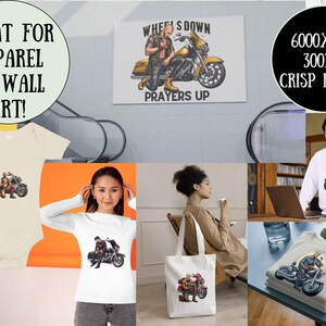 Biker Men Clipart Spiritual Motorcycle Prayer Bundle Worship PNG Faith ...