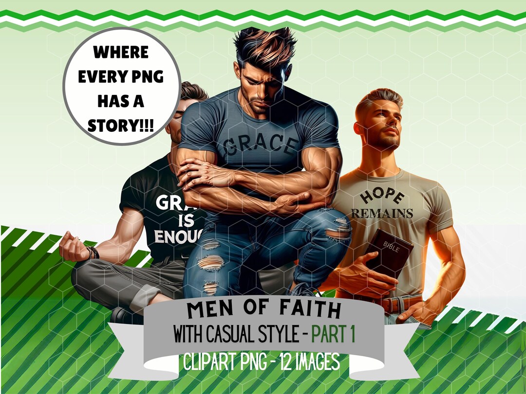 Praise, Prayer & Worship Poses With Faith Phrases on Shirts, Christian ...