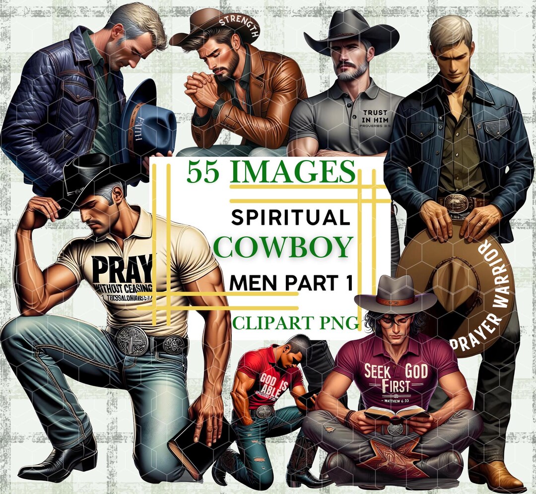 Cowboy Clipart Bundle Spiritual Religious Western Faith PNG Church ...