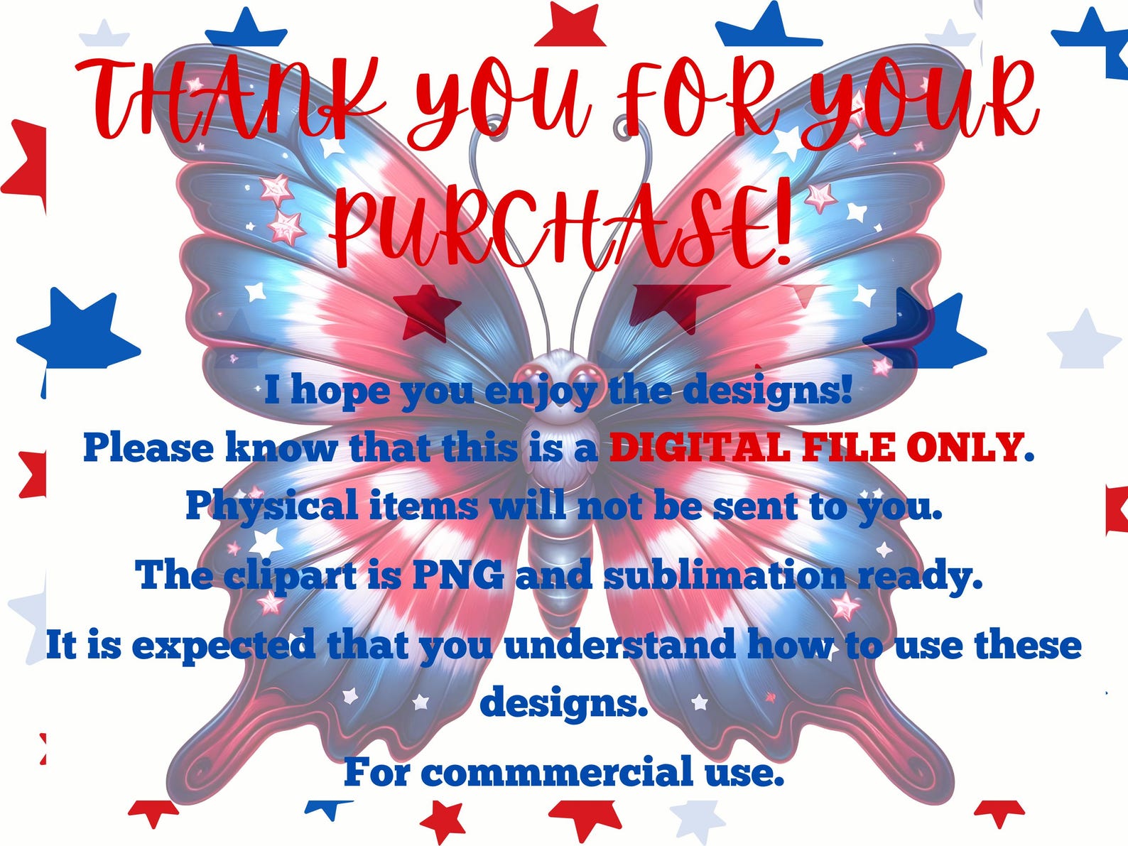 4th of July Cute Butterfly Insect With Patriotic Tie-dye Wings Clipart ...