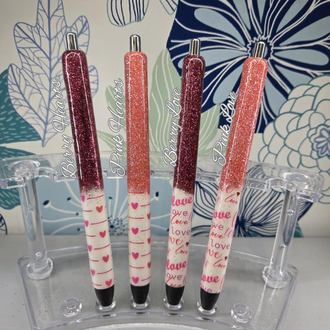Valentines Heart Love Pink Berry Glitter Gel Pen - Etsy