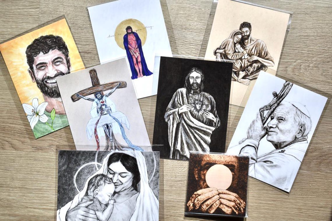 Christ Crucified Giclee Print - Catholic Charcoal Drawing - Etsy