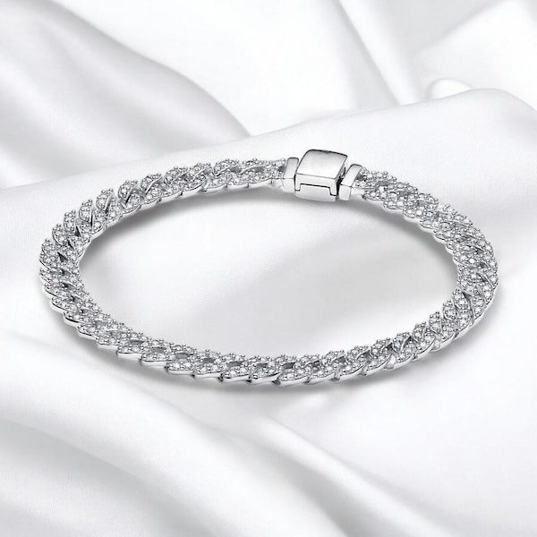 Pandora Sparkle Cuban - Etsy UK