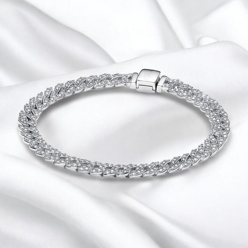 Pandora Sparkle Cuban - Etsy UK