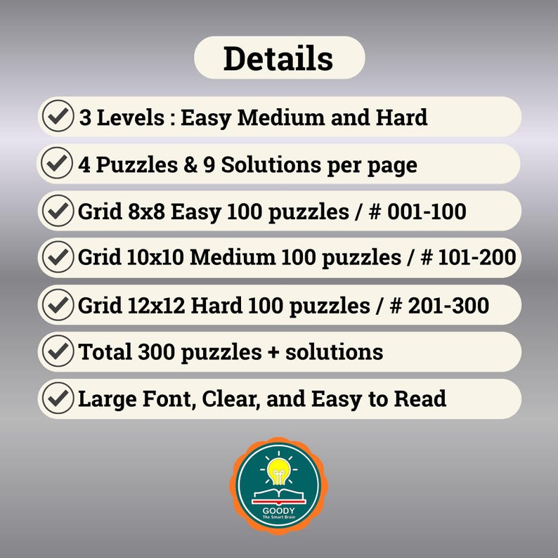 300 Puzzles Kuroshiro Logic Puzzle Game for Adults Printable Activity ...