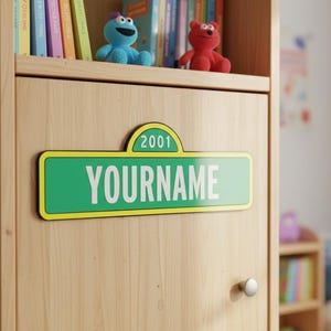 Personalized Street Name Sign | 3D Printed Wall Decor | Custom Kids ...