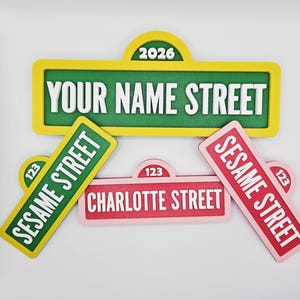 Personalized Street Name Sign | 3D Printed Wall Decor | Custom Kids ...
