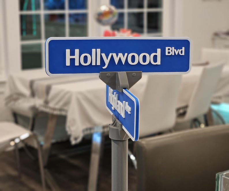 Personalized Street Sign Post | Custom Desk Name Decor | 3D Printed ...