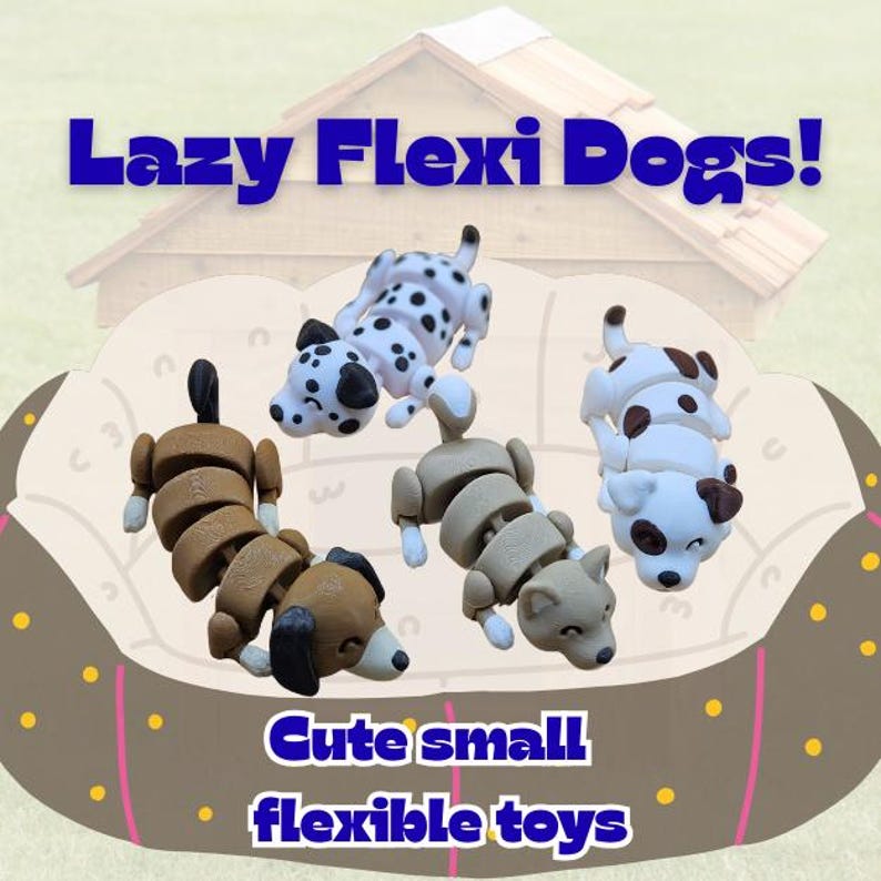 3D Printed Articulated Flexi Dog: Fidget Toy, Dog Lover Gift - Etsy