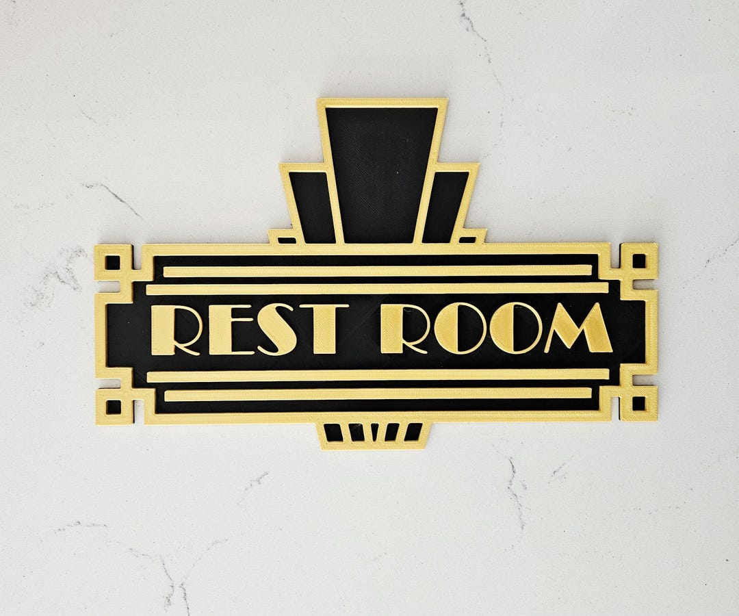 Custom Art Deco Sign – 3D Printed 1920s Style Plaque, Home, Theater ...