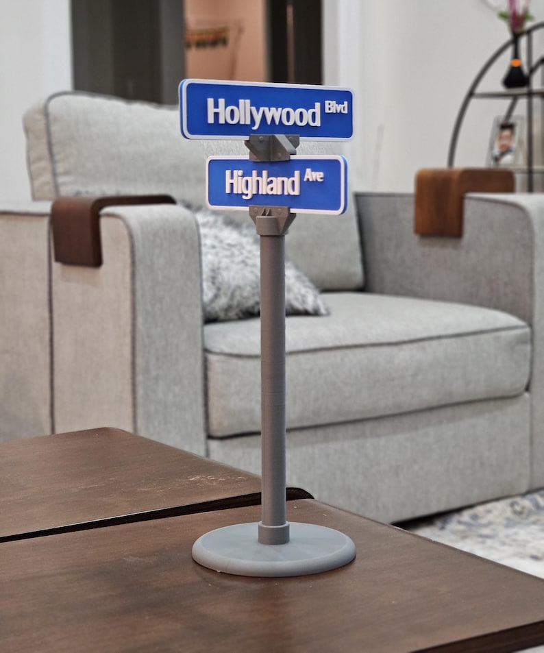 Personalized Street Sign Post | Custom Desk Name Decor | 3D Printed ...