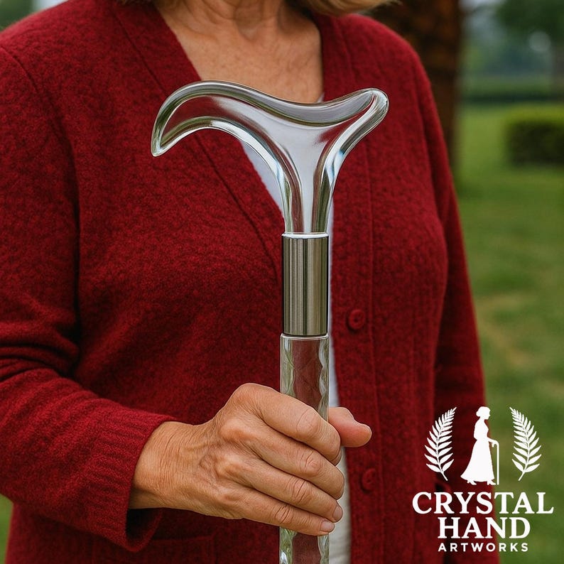 Transparent Acrylic Walking Cane: Elegant Support for Women and Seniors ...