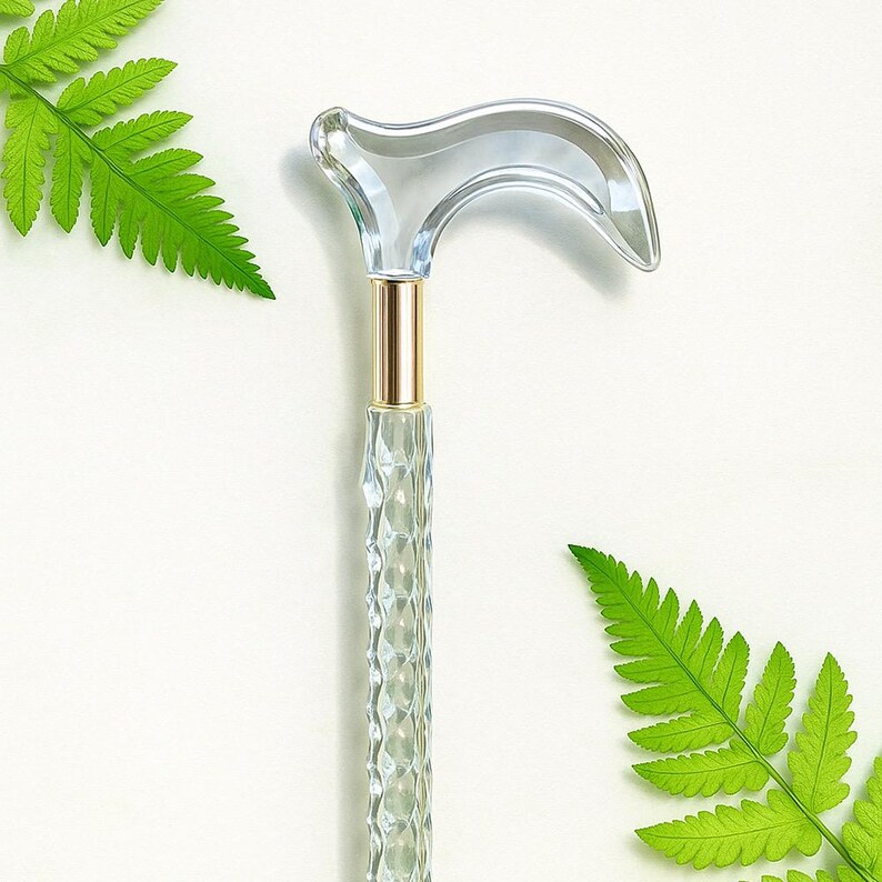 Luxury Walking Cane – Clear Acrylic Stick With Crystal Handle for ...