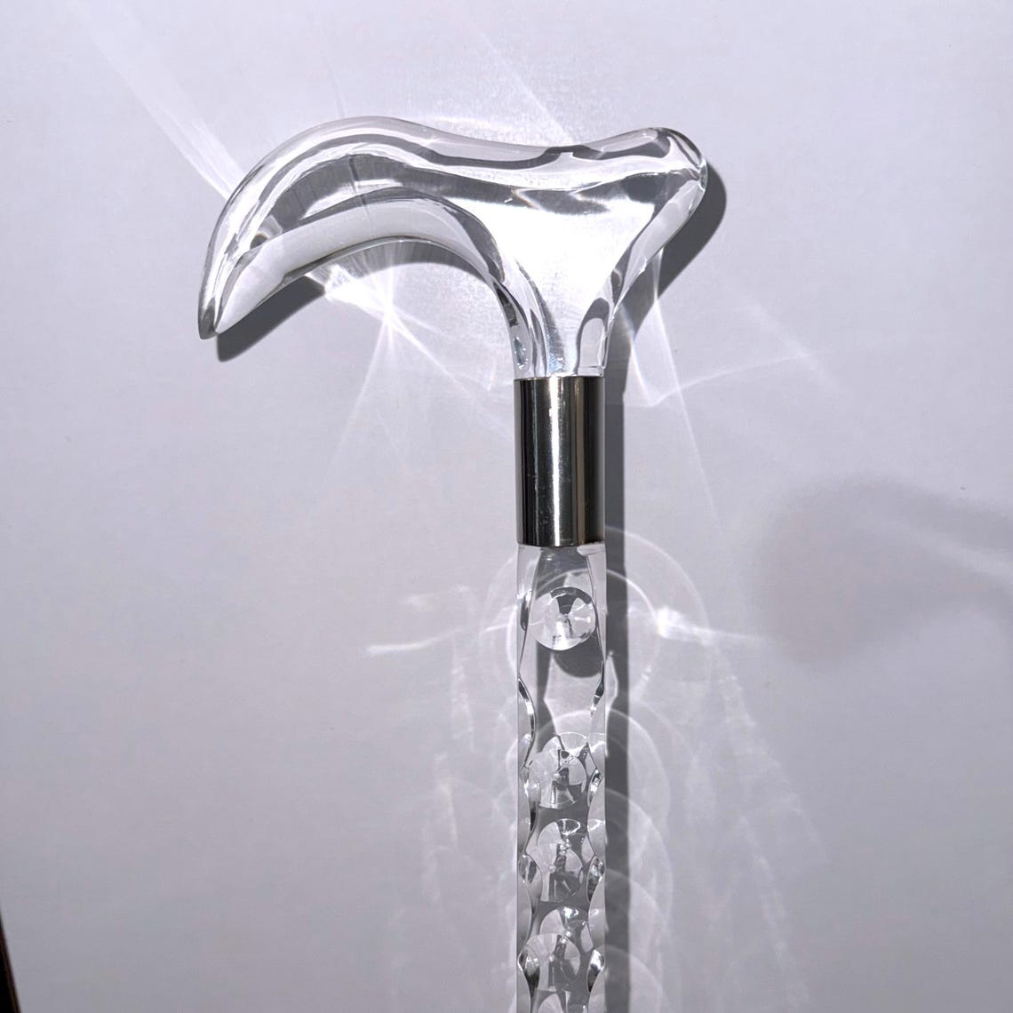 Luxury Walking Cane – Clear Acrylic Stick With Crystal Handle for ...