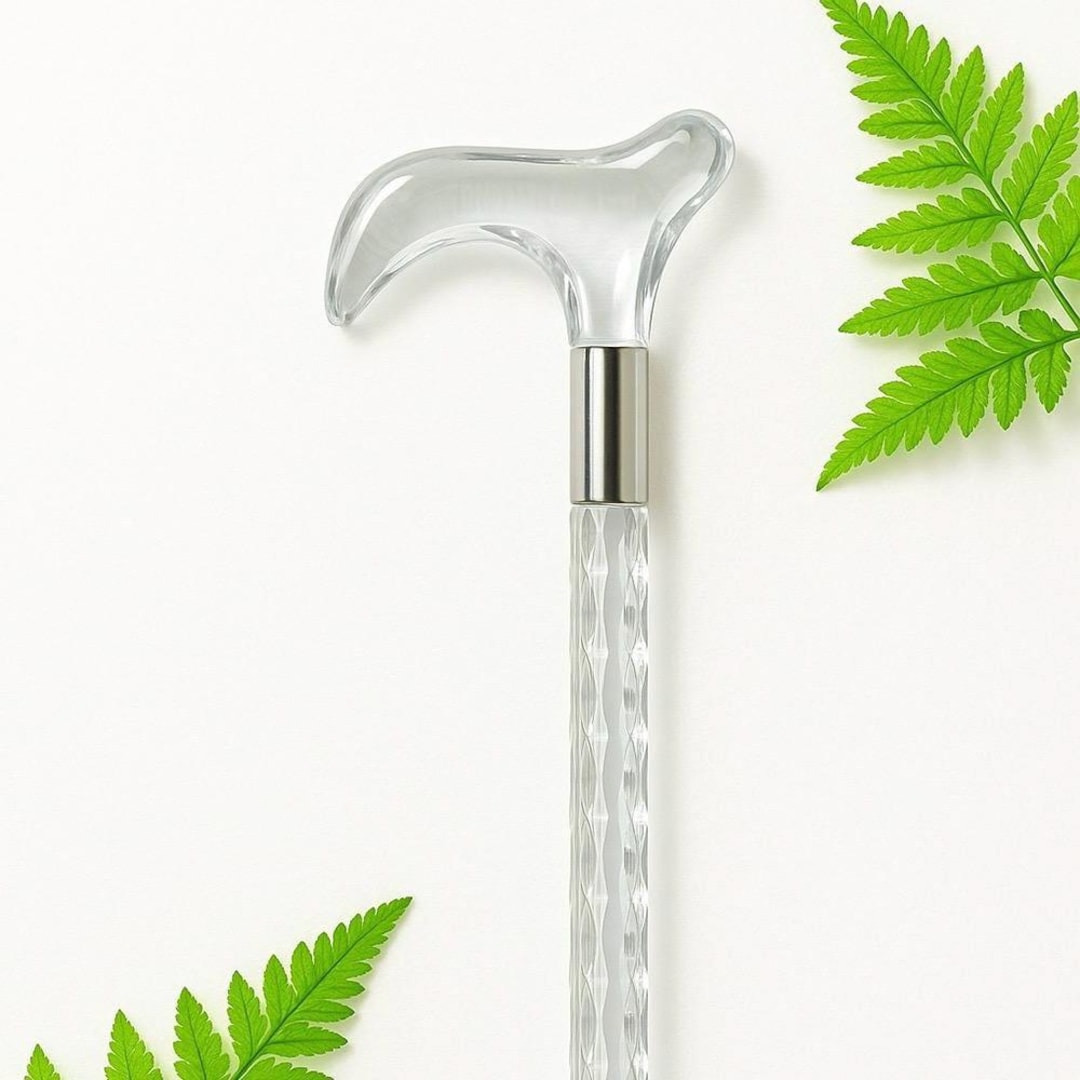 Luxury Crystal Handle Walking Cane – Clear Acrylic Stylish Walking ...