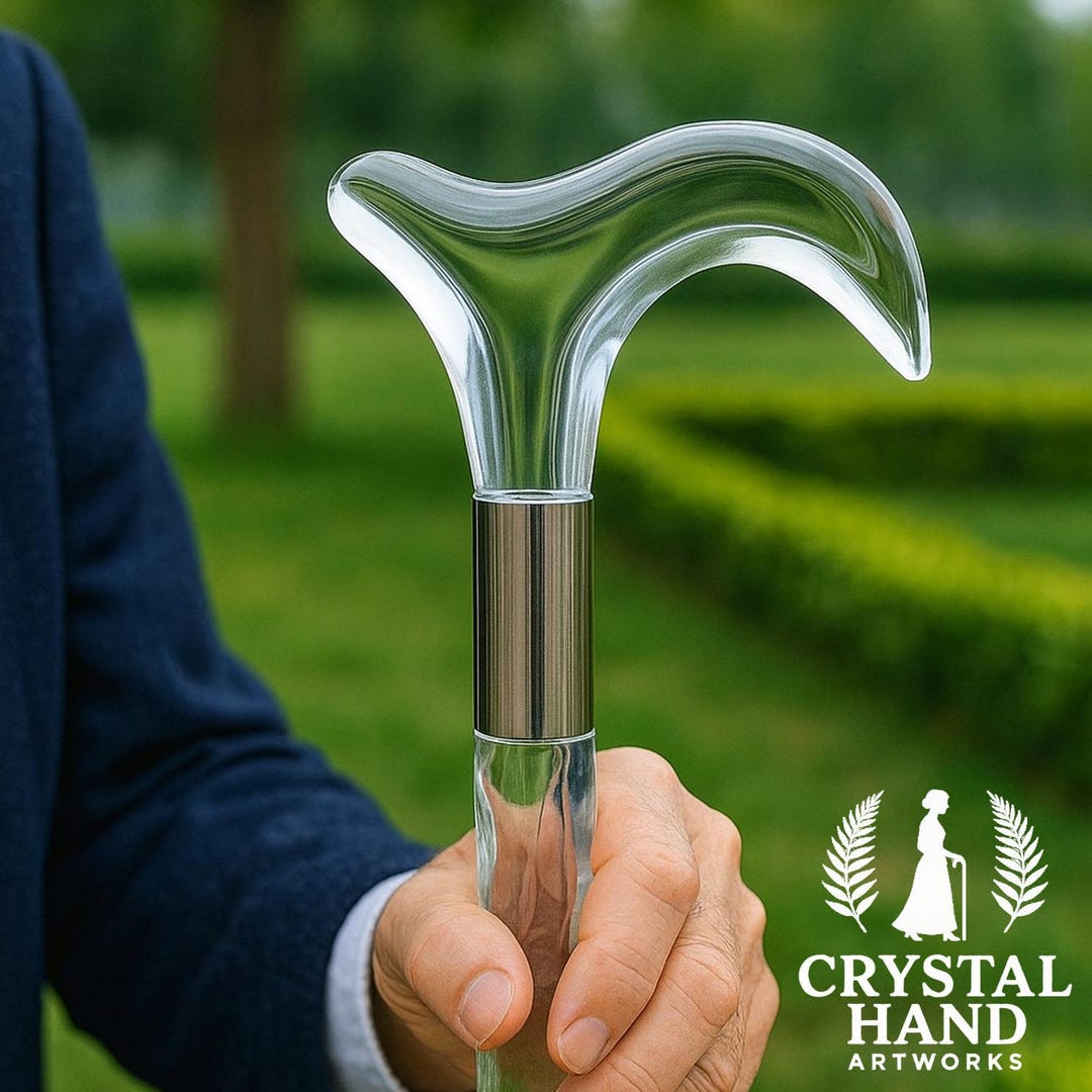 Transparent Acrylic Walking Cane: Elegant Support for Women and Seniors ...