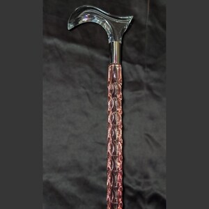 Handcrafted Clear Acrylic Walking Cane, Elegant Transparent Walking ...