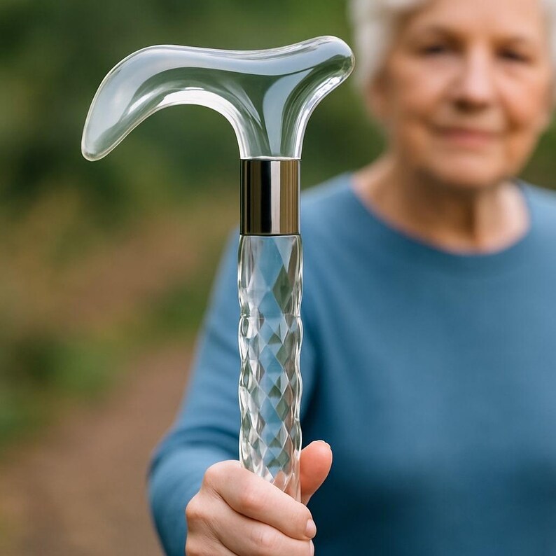 Luxury Clear Acrylic Walking Cane With Diamond Handle – Stylish Walking ...